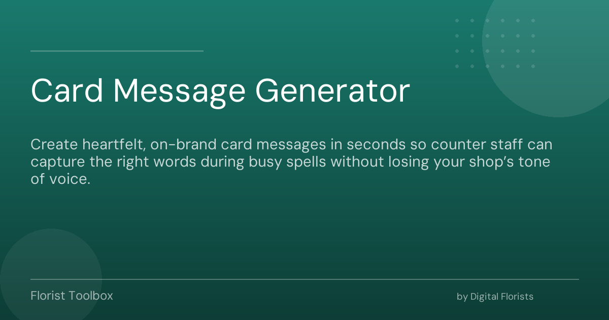 Card Message Generator